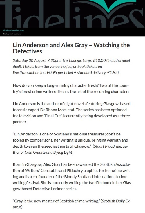 Lin Anderson New/Events Schedule